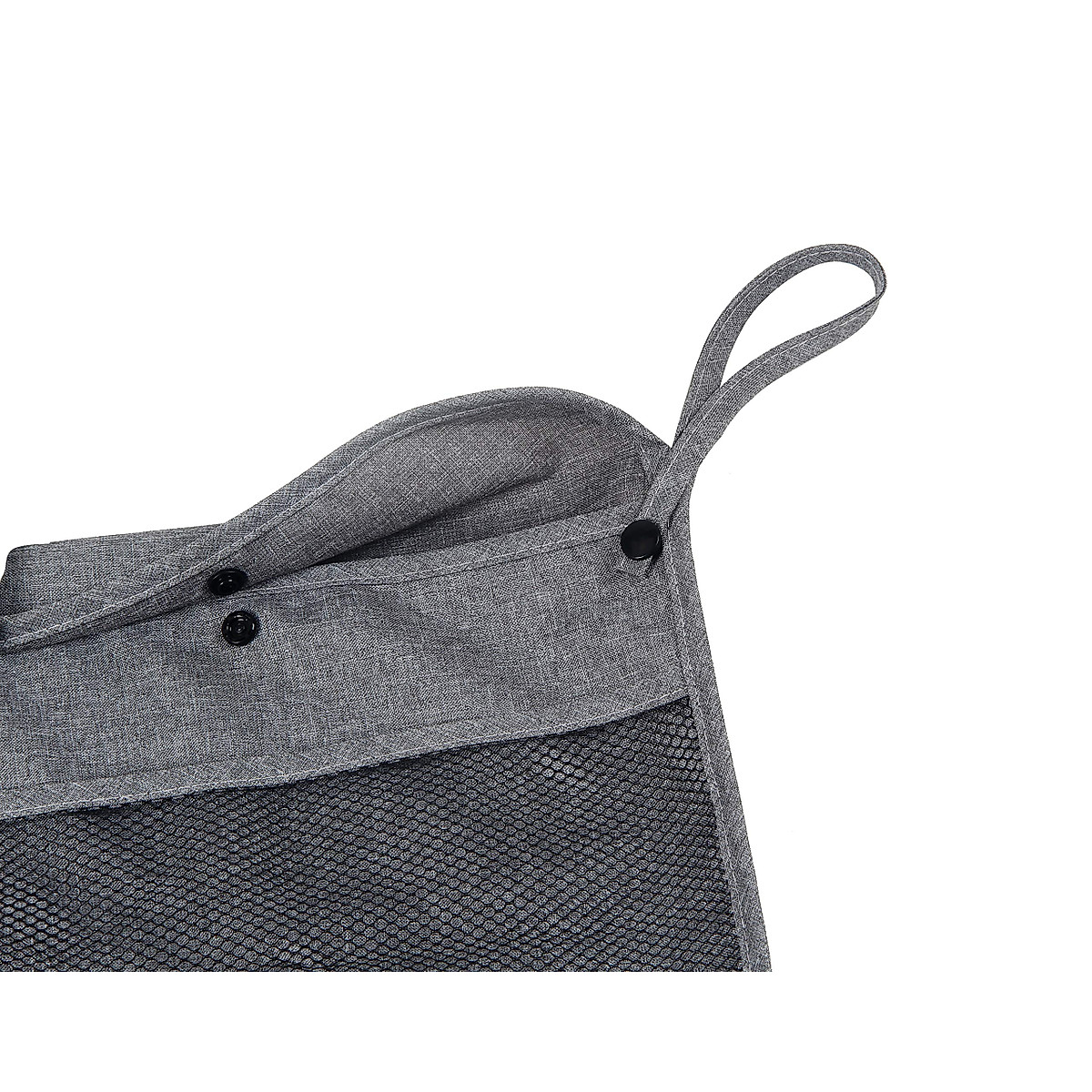 Eunika Baby Stroller Organizer Storage Bag (3 Pcs), Kid Stroller Accessories Travel Hanging, Snap Button Dual Layered Pocket Pram Accessories, Free Gifts Stroller Hooks Black Stroller Mesh Bag