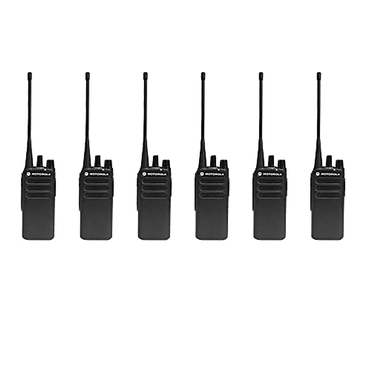 6 Pack of Motorola CP100D Analog UHF Two Way Radio, 16 Channel, 4 Watt (403-480MHz)