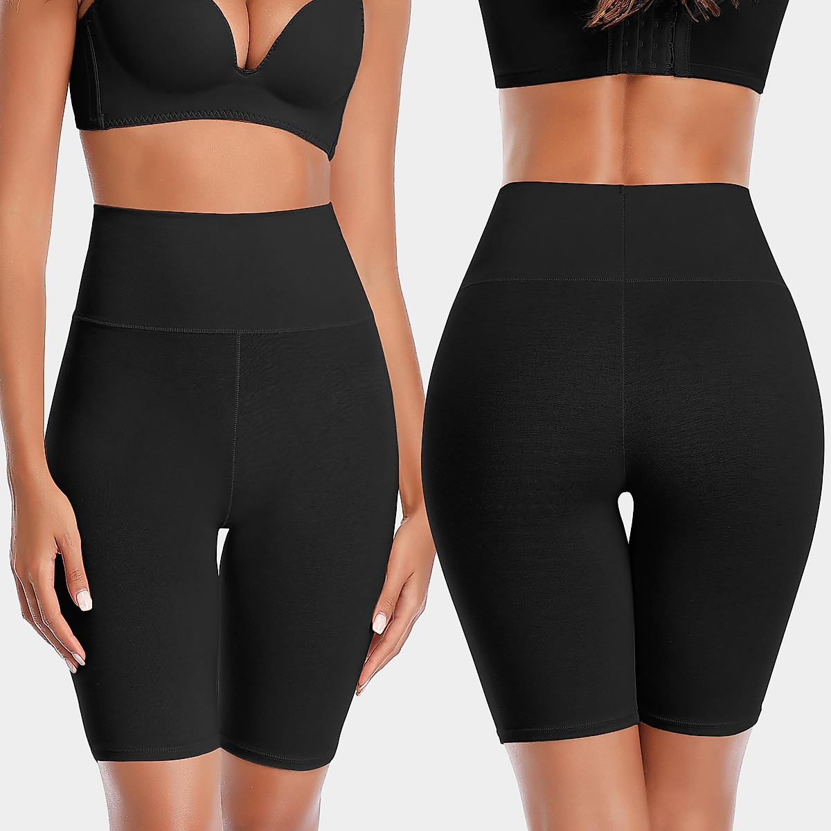 K-CHEONY Women's Biker Shorts Cotton High Waisted Slip Shorts Boy Shorts Underwear Yoga Workout Gym Shorts Leggings