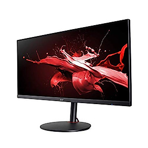 Acer Nitro XV340CK Pbmiipphzx 34" QHD (3440 x 1440) IPS Gaming Monitor with AMD Radeon FREESYNC, 144Hz, 1ms VRB, HDR10 Technology, (2 x Display Ports, 2 x HDMI 2.0 & 2 x USB 3.0 Ports), Black