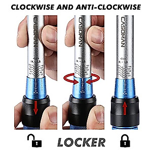 CASOMAN 1/4-inch Drive Click Torque Wrench Set, Dual-Direction Adjustable, 72-Tooth, Torque Wrench with Buckle (20-200IN.LB/ 2.26-22.6Nm)