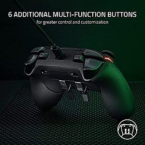 Razer Wolverine V2 Chroma Wired Gaming Pro Controller for Xbox Series X|S, Xbox One, PC: RGB Lighting - Remappable Buttons & Triggers - Mecha-Tactile Buttons & D-Pad - Trigger Stop-Switches - Black