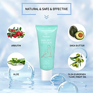 Bealions Intimate Area Dark Spot Cream, Underarm Cream, Instant Result, for Armpit, Knees, Elbows, Inner Thigh, Moisturizes Dark Area Corrector Cream 2 fl.oz…