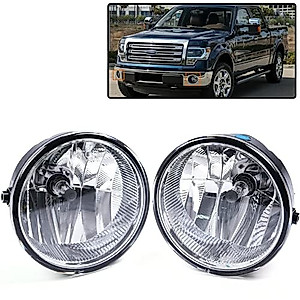 PIT66 2Pack Fog Light Lamp, Compatible with Ford F-150/ Compatible with Lincoln Mark LT 2011 2012 2013 2014 Replaces FO2592229 Driver and Passenger Side