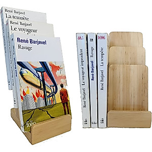 2Droids Elegant 3-Tier Pine Wood Literature Holder, Trifold Brochure Holder, Flyer Holder, Postcard Display and Countertop Wooden Display Stand [Pack of 2]