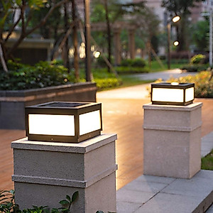 ZHUANYIYI Solar Lights Outdoor,Modern Waterproof Villa Garden Gate Lights,Aluminum Lamp Body,Waterproof and Rustproof,for Home Garden