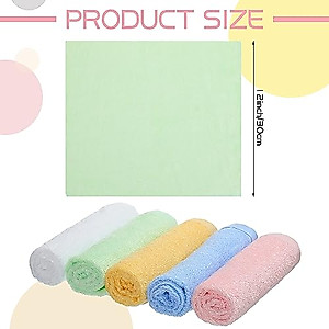 Newwiee 40 Pcs Wash Cloth Bulk Cotton Bath Hand Face Washcloths Soft Quick Drying Towel for Women Bathroom Washing Body Viscose Fiber Multipurpose Fingertip Rags(Vivid Color,12 x 12 Inch)