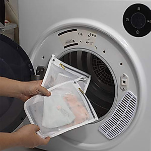 TENRAI 3 Packs Delicate Laundry Bags for Reusable Face Masks and Reusable Makeup Remover Pads,Fine Mesh Wash Bags,Use YKK Zipper, with Hanger Loop, Portable Mask Storage Bag (3 Small)