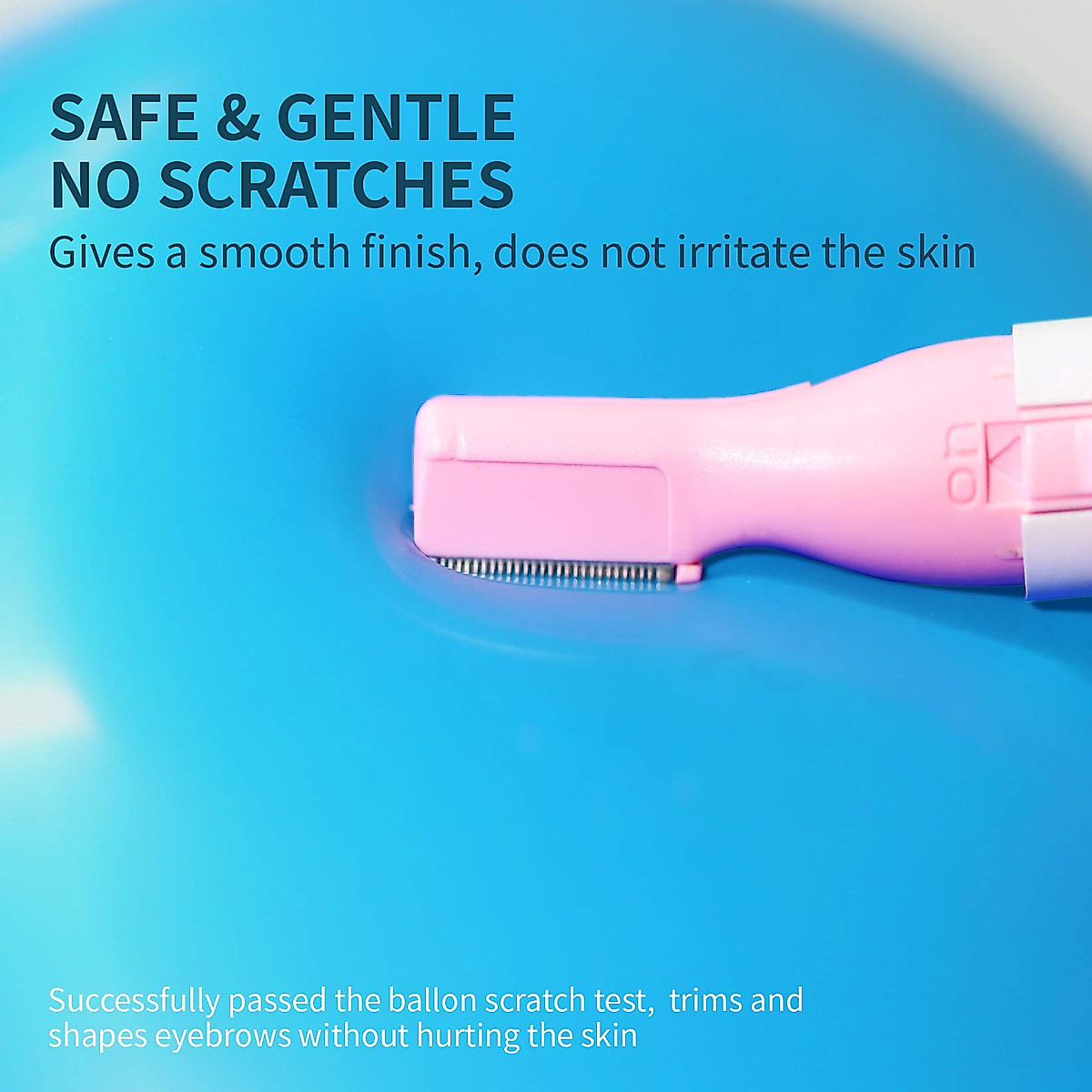 TOUCHBeauty Electric Eyebrow Trimmer for Women Portable Eyebrow Hair Remover Metal Cover, Battery Powered Ladies Hair Shaver Pink