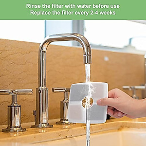 Wonder Creature Cat Fountain Filter for Cubic Cat Water Fountain, 4 Carbon Filters 2 Foam Filters Pack, Elliptical Cat Fountain Filter