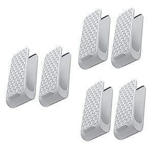 CIYODO 6 pcs Stack Organizer Height Shoes Storage Heel Saving Racks Use Organizers Slots High Holder Deck Grey Display Rack Double -layer Sneaker Holders Space Organization Decker
