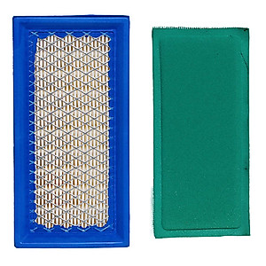 HIFROM Flat Air Filter Cartridge Cleaner Pre-Filter with Fuel Filter Spark Plug Kit Replacement for 176400 19B400 226400 256400 192400 196400 Replace 4195 496077 691643