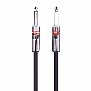 Monster Prolink Classic Speaker Cable - 25FT Straight to Straight Instrument Cable - Straight 1/4-Inch Plugs - Guitar Cord w/Superior Signal Transfer, Noise Reduction, Duraflex Outer Jacket