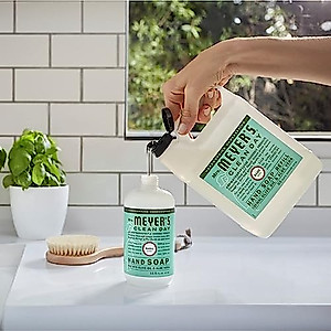 MRS. MEYER'S CLEAN DAY Hand Soap Refill, Made with Essential Oils, Biodegradable Formula, Basil, 33 fl. oz
