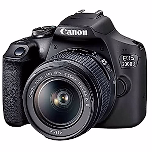 Camera Bundle for Canon EOS 2000D / Rebel T7 DSLR Camera with EF-S 18-55mm f/3.5-5.6 is II Lens and Accessories Pack (64GB, Handheld Tripod, Extra Batteries, and More) (Renewed)