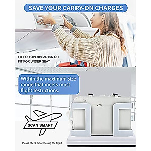 Large Travel Backpack for Women,Carry On Backpack,Expandable Airline Airplane Approved Weekender Backpack,Hiking Backpack,Laptop Backpack with USB Charging Port,Waterproof 40L Backpack Bag, White