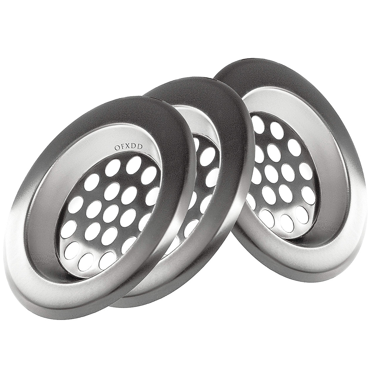 OFXDD Metal Hair Catcher Kitchen, Sink Strainer, Bath Drain Protector 2.5", Drain Protector Hair Catcher, Cover Bathroom Sink Drain Hair Catcher (Pack of 3)