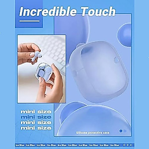 OUGECOOK Eifrt Headphones Crystal Earbud, Eifrt Earbuds, Eifrt Earbuds, with Enc Noise Canceling Earphones, Sports Waterproof Earphone, Mini Crystal in-Ear Earbuds. (Blue)