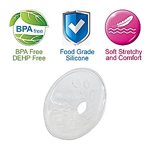 Begical Silicone Flange Cushions Insert 21mm Compatible with Spectra/Medela/BabyBuddha 24mm and Ameda 25mm Shields/Flanges Replace Flange Inserts Spectra Breastpump Parts Reduce 24mm to 21mm 2pc