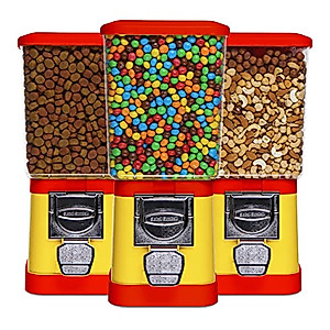 Candy Dispenser - Home Vending Machine - Red and Yellow Candy Vending Machine Without Stand - Candy Machine Dispenser - Nuts Pet Food Vending Dispenser