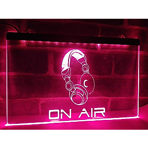 1st Door Imports On Air Headset LED Sign for DJ Recording Studio