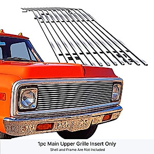 APS Compatible with 1969-1972 Chevy C K Pickup Suburban Blazer Main Upper Billet Grille C85003A