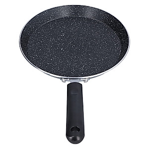 QANYEGN 6 Inch Flat Skillet, Induction Non Stick, Omelee Pan for Camping Indoor and Outdoor Cooking (Black)