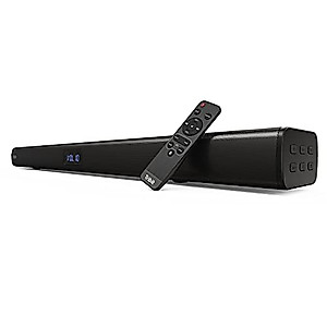 Tribit 38-inch 100W Soundbar for TV: 2.2ch with 6 Built-in Speakers, Bluetooth 5.0 or Optical/Aux/USB/HDMI Connection, 4 EQs, Home Theater System with Remote Control, Wall Mountable, LED Display