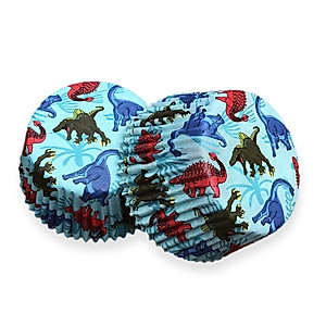 25 PC Set of Dino and Dinosaur Cupcake Liners (Dinosaurs) - Baking, Caking and Craft Tools from Bakell