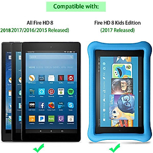 TiKeDa [3-Pack Screen Protector for Amazon Kindle Fire HD 8 (2018/2017/2016 Release) Hard Tempered Glass/HD/9H Hardness High Definition Clear-Not Fit Fire HD 8 2020