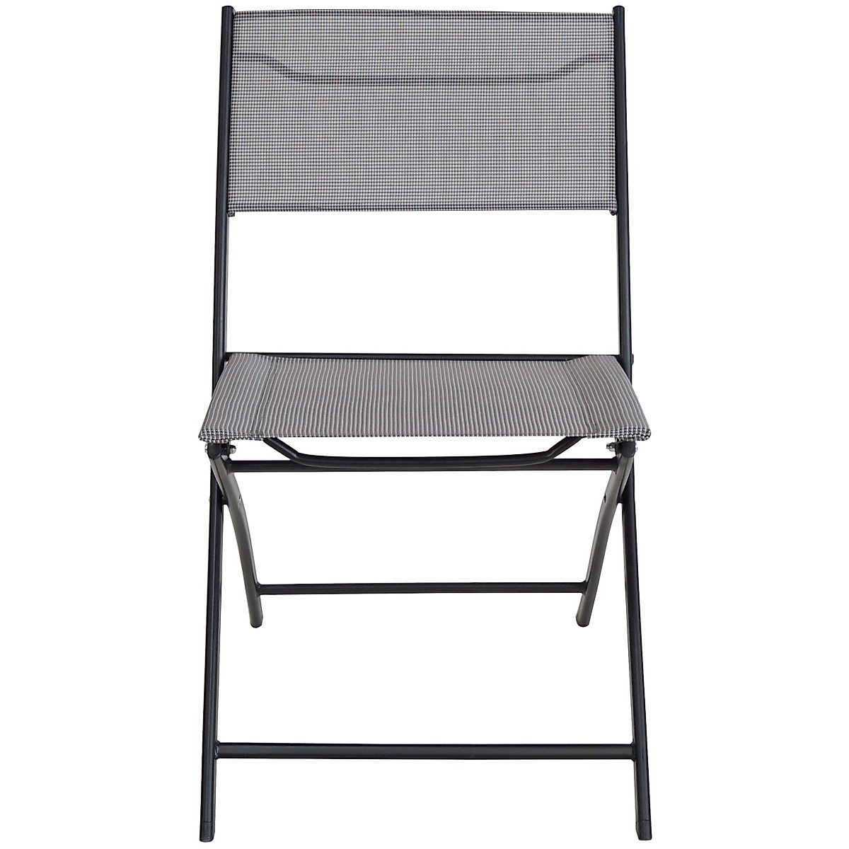BTEXPERT 3-Piece Patio Bistro Dining Furniture Set Portable Folding Picnic Table Two Chairs Outdoor Foldable Gray for Backyard Porch Party RV Event Camping Commercial Grade Tempered Glass No Assembly