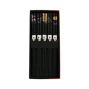 Japanese Chopsticks 5 Pair Set Dining Table Starter Kit Beautiful Gift Item Nicely Packaged Floral