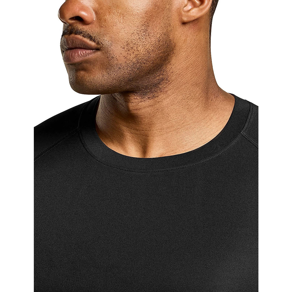 ATHLIO Men's Cool Dry Short Sleeve Compression Shirts, Sports Baselayer T-Shirts Tops, Athletic Workout Shirt, 3pack Tops Black/Black/Black, Small