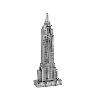 Metal Earth Premium Series Empire State Building 3D Metal Model Kit Bundle with Tweezers Fascinations