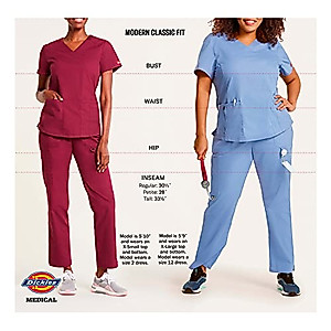 Dickies Womens Classic Medical-scrubs-shirts, Black, Small US