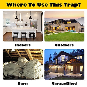 Mouse Trap Bucket, Bucket Lid Mouse Trap,Reusable Humane Mouse Traps for House Indoor,5 Gallon Auto Reset Rat Trap (2 Pack)
