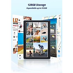 Dragon Touch Android 12 Tablets, 128GB ROM, 8GB RAM, Octa Core 2.0GHz, 10 inch IPS HD Display, 13MP Camera, 2.4Ghz & 5G WiFi, GPS - Compatible Docking Keyboard (Notepad 102 Newest)