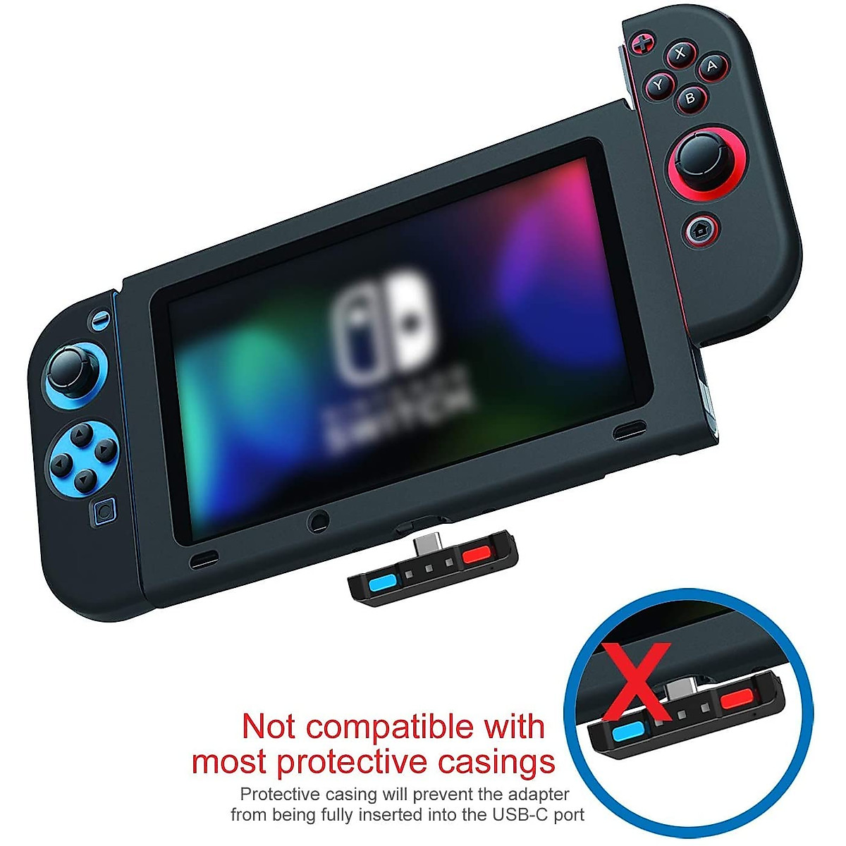 HomeSpot Bluetooth 5.0 Audio Transmitter Adapter with USB C APTX Low Latency for Nintendo Switch Compatible with AirPods PS5 Bose Sony BT Headphones The Legend of Zelda Theme Azure Blue & Ultra Violet