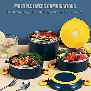 Mr.Dakai Bento Box Adult Lunch Box with Bag/Utensil Set, Stackable Stainless Steel Lunch Containers for Adults - Thermal Insulated - Leak-Proof & 81oz Large Capacity - Blackish Green