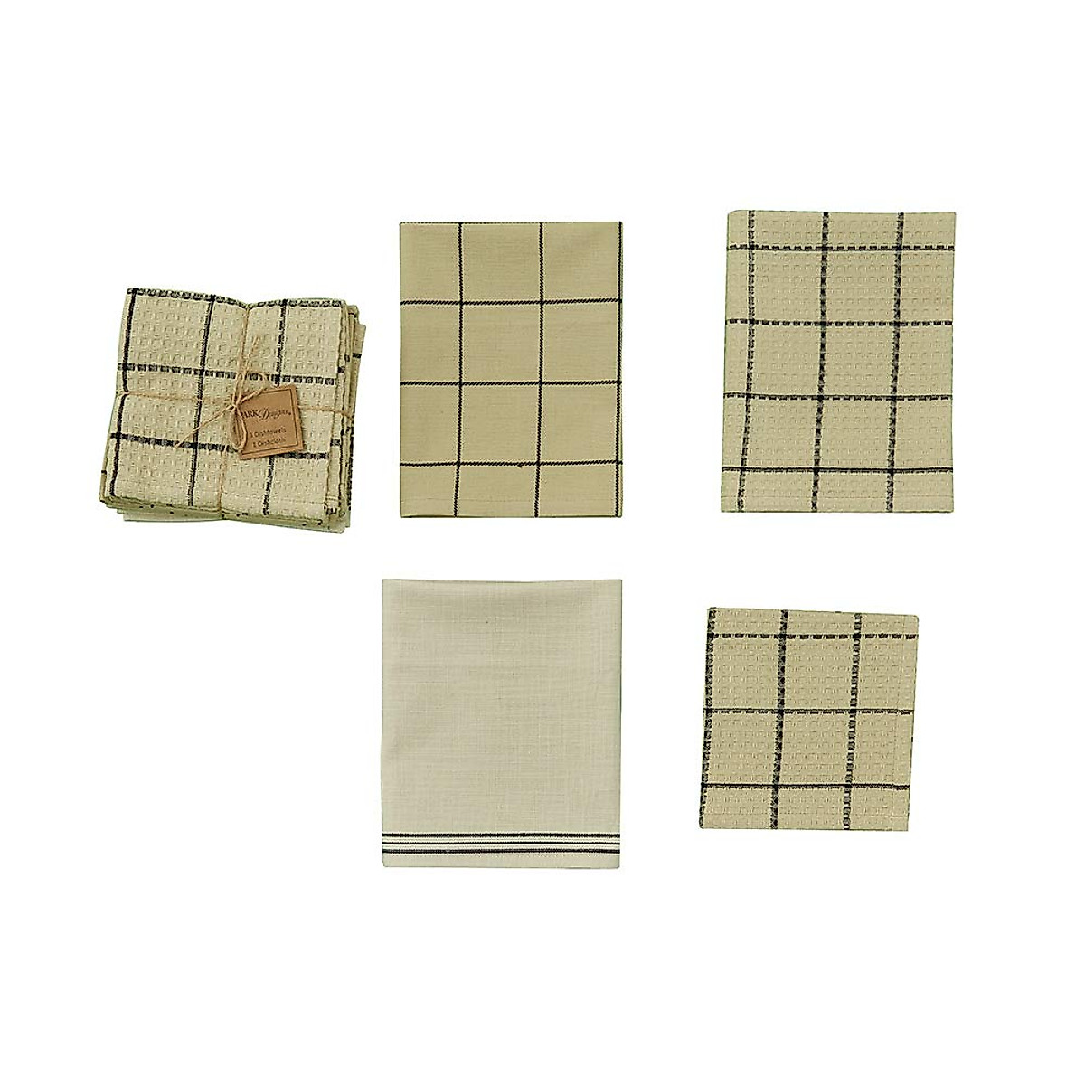 Park Designs Five Farm 3 Dishtowel & 1 Dishcloth Set