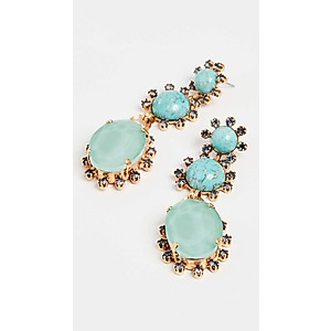 Elizabeth Cole Women's Olivia Earrings, Sunny Turquoise, Blue, Green, One Size
