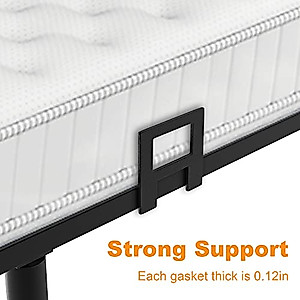 UJUJIA Non Slip Mattress Gaskets 6 PCS,Mattress Holder in Place Gripper for Metal Bed Frame,Thicked and Wider Anti-Slip Baffle,Adjustable Size,Black