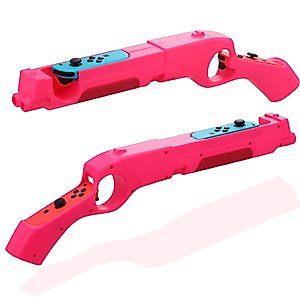 HEATFUN Game Gun Controller Compatible with Switch Shooting Games Wolfenstein 2: The New Colossus, Big Buck Hunter Arcade - Switch and Other Shooting Games - Pink (1 Pack)