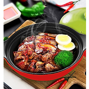 GFHVDC earthenware clay pot for cooking Korean Premium Ceramic Bowl with Lid,Hot Pot Clay Pots Earthenware Clay Pot Special Heat-Resistant Ceramic Handle Pot Cover For Cooking Hot Pot ​Bibimbap and So
