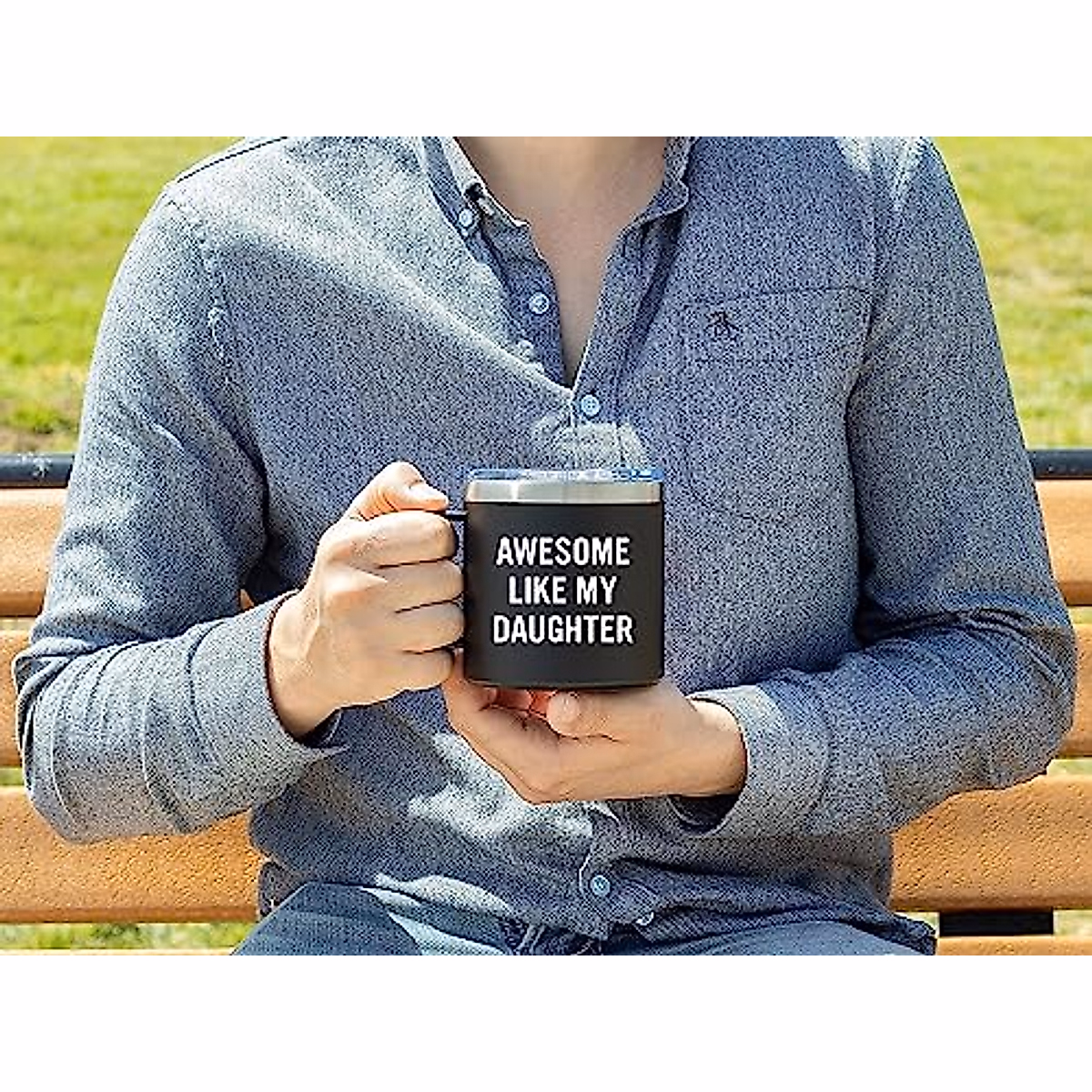 Edizzone Funny Mug for Dads (Awesome Like My Daughter) Dad Gifts - Best Dad Birthday Gift - Gifts for Dad From Daughter - Cool Gifts for Dad - Christmas Gifts for Dad - Dad Gifts From Daughter