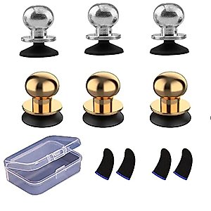 10 Pieces PUBG Mobile Controller Game Trigger Kits,6 Sensitive Game Joystick Controller Touch Screen Button for Fornite/Knives Out/Rules of Survival/Call of Duty,4 Anti-Sweat Thumb Gaming Finger Sleeves for Phones Tablets