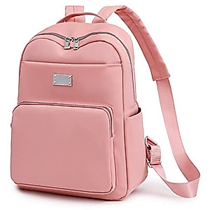 Oxford Cloth Backpack for Women Fashion Anti-Theft Waterproof Handbags Ladies Work Travel Shoulder Bucket Bags (Pink)