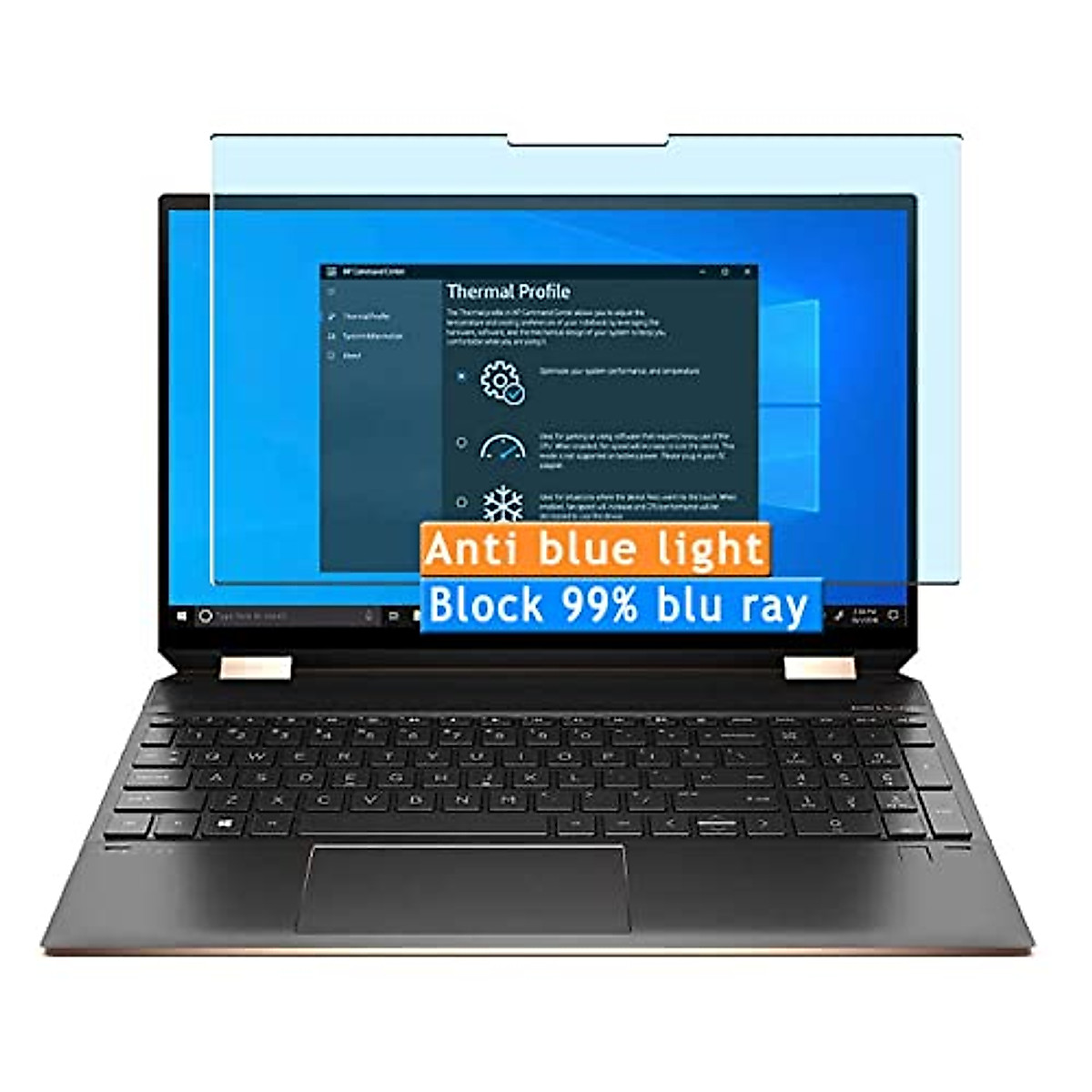 Vaxson 2-Pack Anti Blue Light Screen Protector, compatible with HP Spectre x360 15-eb1000 15.6" TPU Film Protectors Sticker [ Not Tempered Glass ]