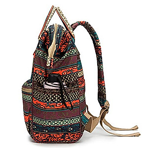 Kinmac Waterproof Laptop Backpack For Laptop Up to 15.6 Inch Men Women Travel Outdoor Backpack (Bohemian)