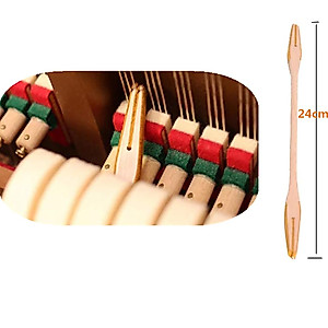 Ecloud Shop Piano Tuning Kit 16pcs Tuning Tool Set Professional Tuning Wrench Hammer Mute Tweezers Fork Screwdriver Belt Clip for Beginners and Professionals